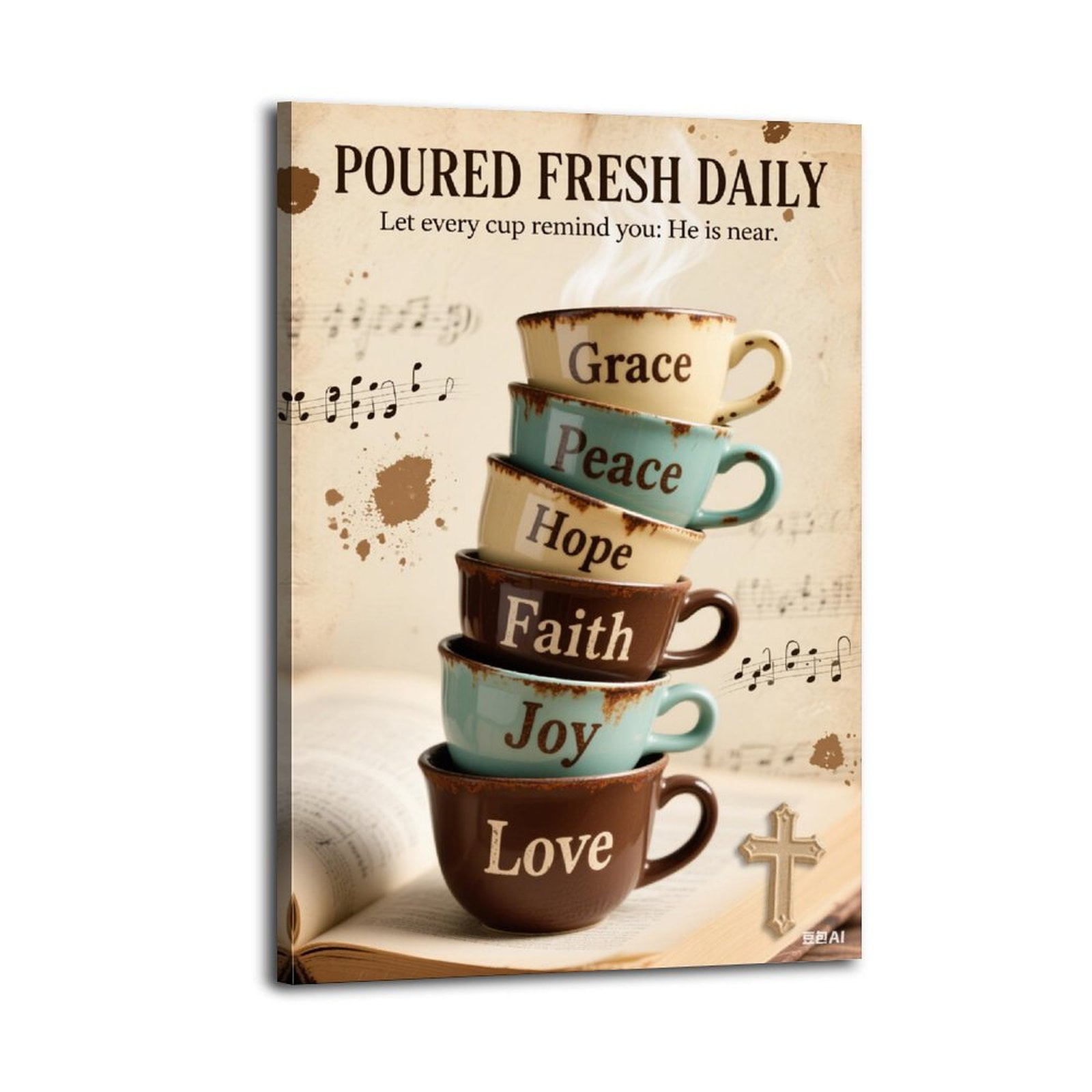 Faith-Filled Morning Inspirational Quotes Canvas Art Wall Decor Posters ...