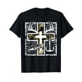 Faith Fishing Hunting Camo Cross with Hook and Bass Graphic T-Shirt for ...