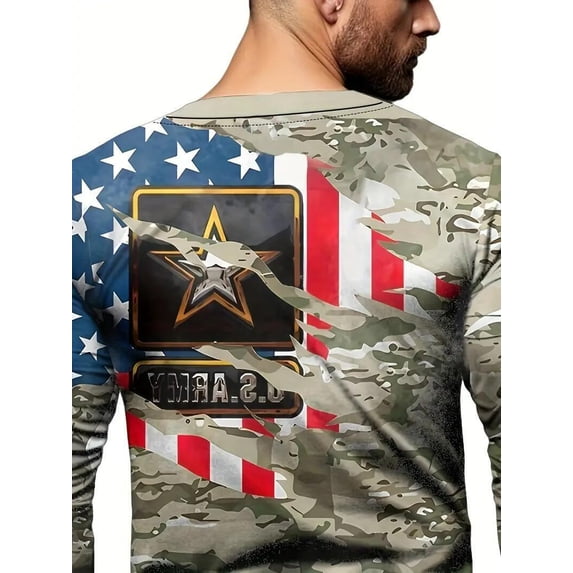 Faith Flag Print Novelty Fashion Men Clothing Tee - Walmart.com