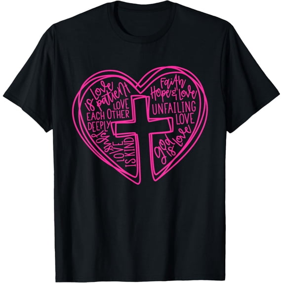 Faith Heart Love Day Love Like Jesus Christian Couple T-Shirt - Walmart.com