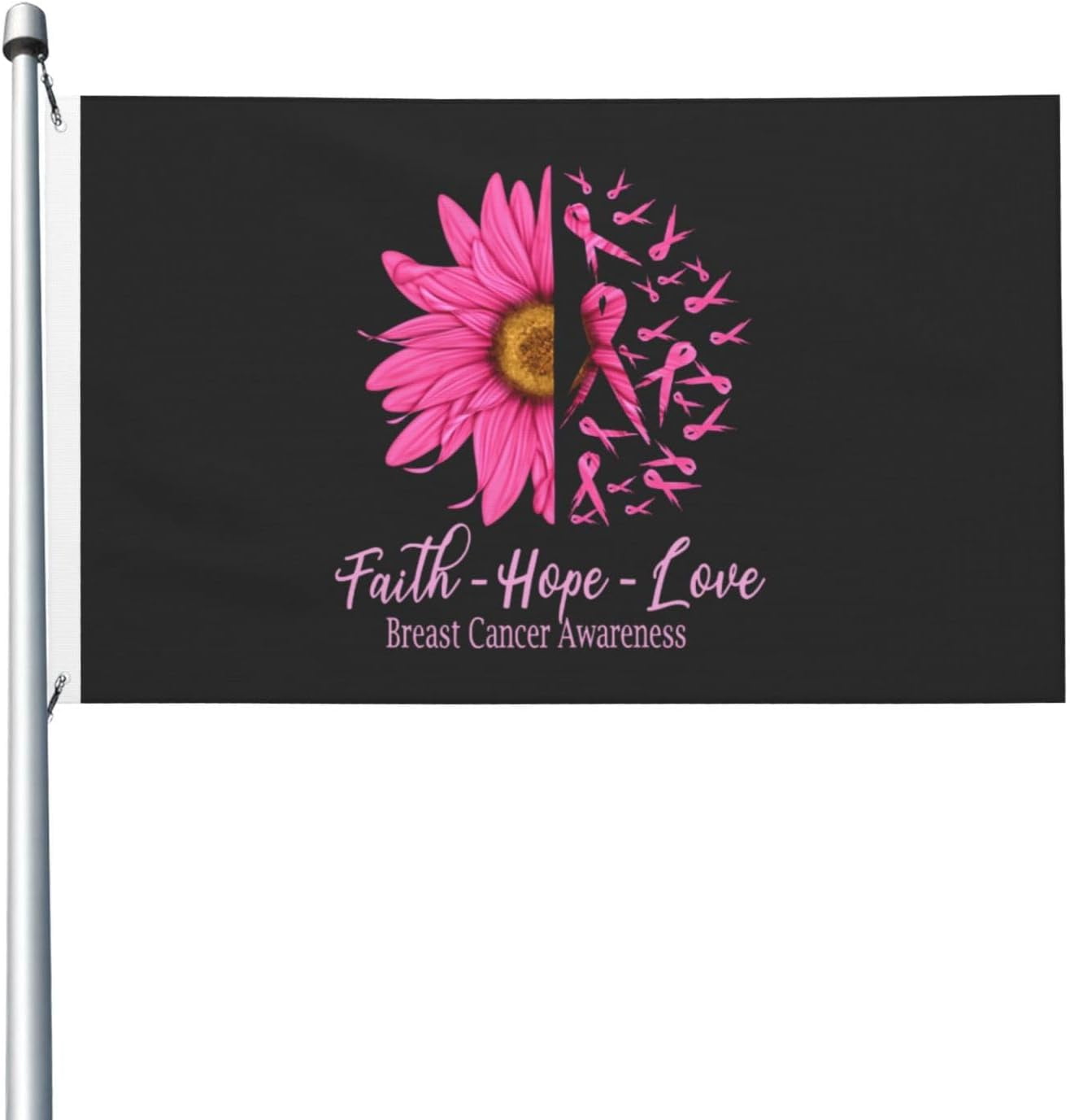 Faith Hope Love Breast Cancer Flag for outside Garden Flag Farmhouse ...