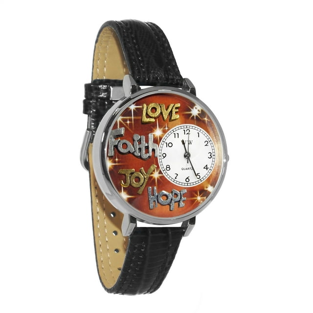Faith Hope Love Joy Watch in Silver (Large) - Walmart.com