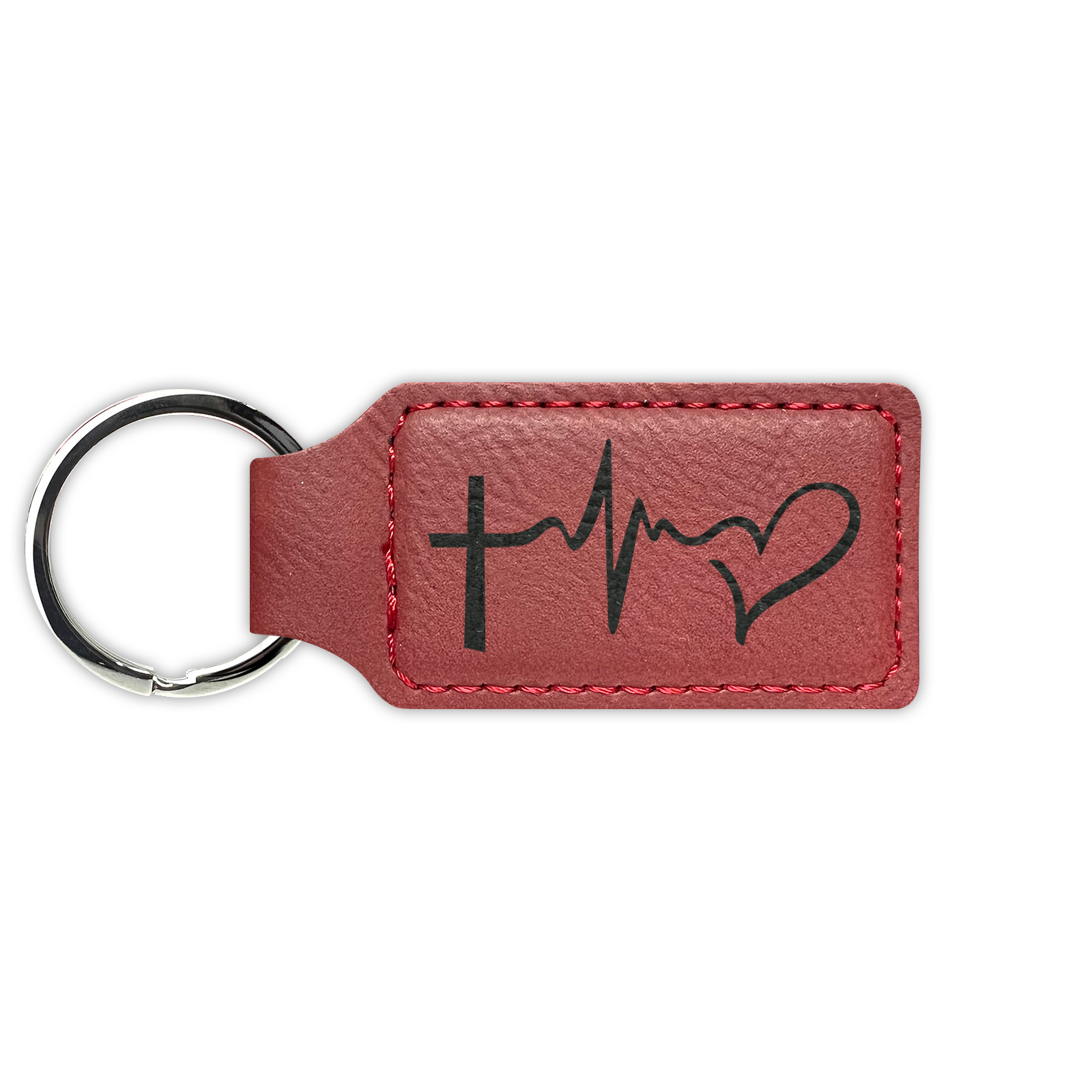 Faith Hope Love Keychain Leatherette Rectangle - Laser Engraved - Many ...