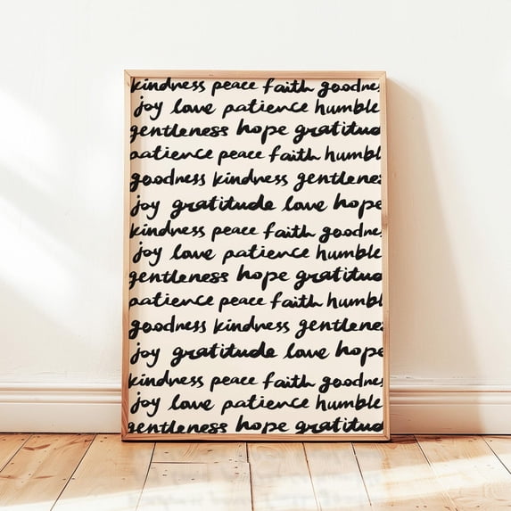 Faith Hope Love Poster Fruit Of The Spirit Uplifting Biblical Religious ...