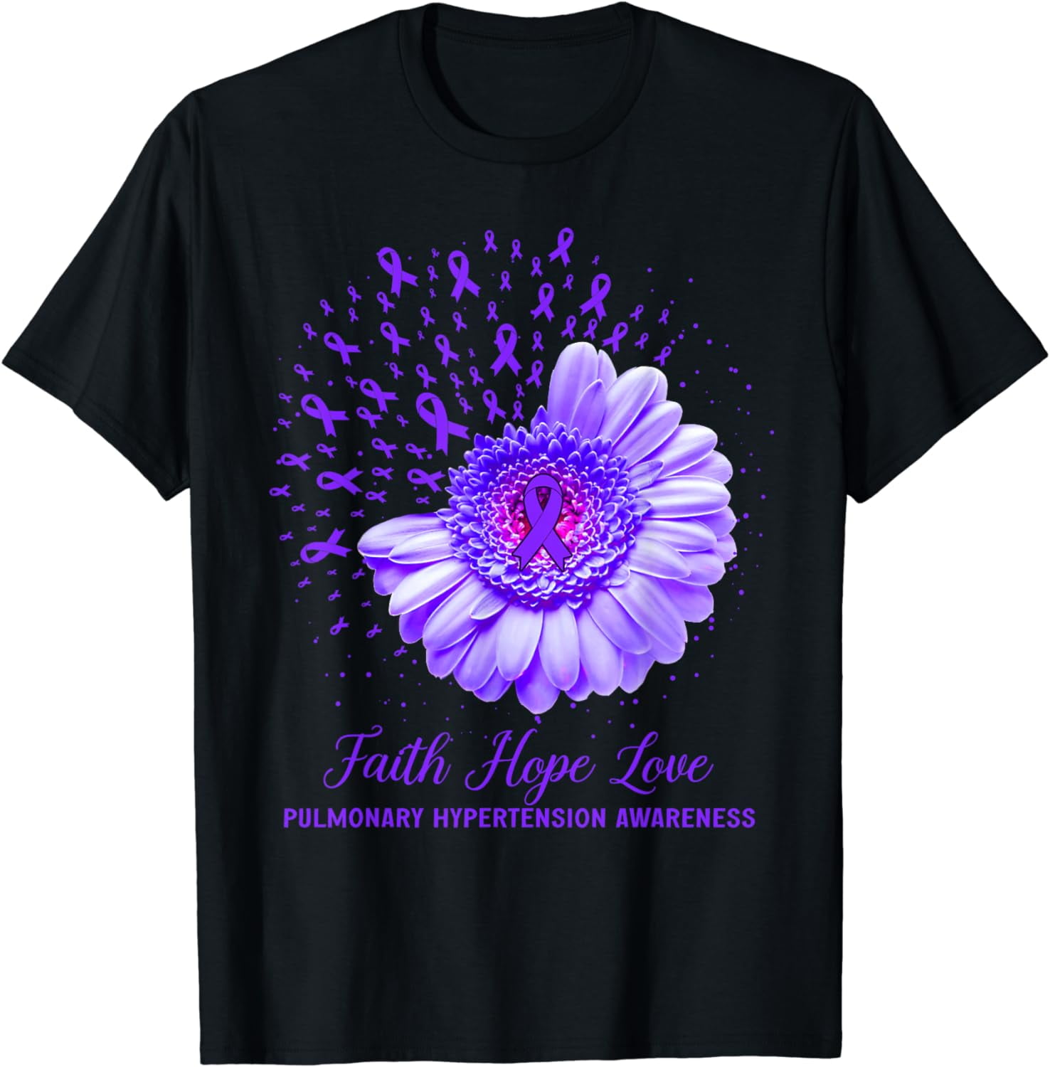 Faith Hope Love Pulmonary Hypertension Awareness T-Shirt - Walmart.com