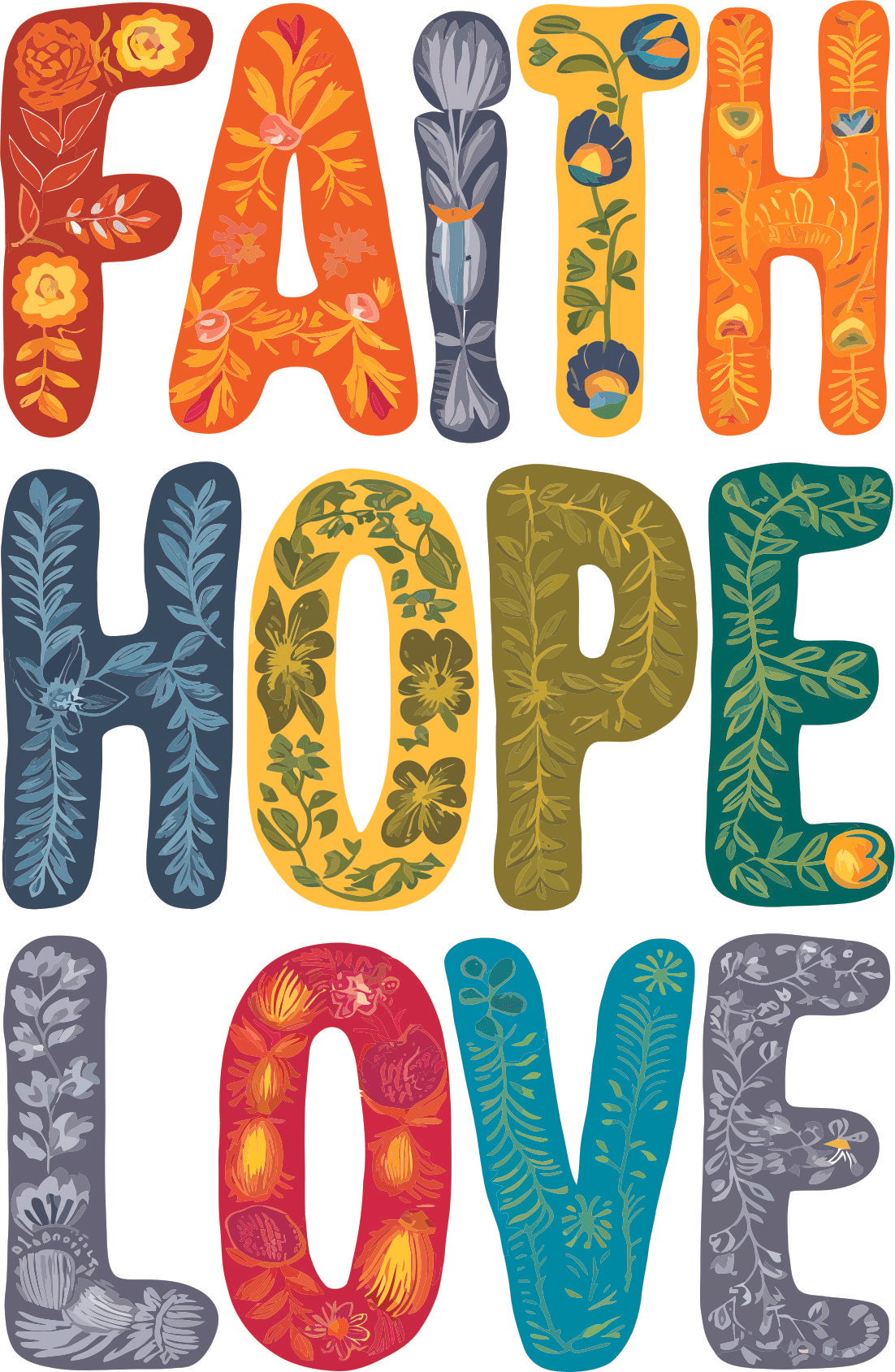 Faith Hope Love Quote Positive Life Mantra Motivation Inspiration ...
