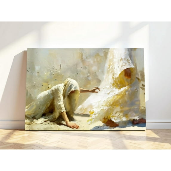 Faith In Him Canvas Print Jesus Embracing Woman Modern Gallery Float ...