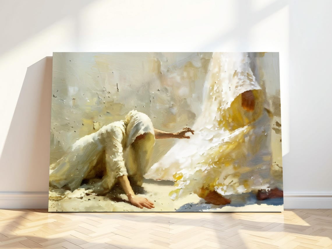 Faith In Him Canvas Print Jesus Embracing Woman Modern Gallery Float ...