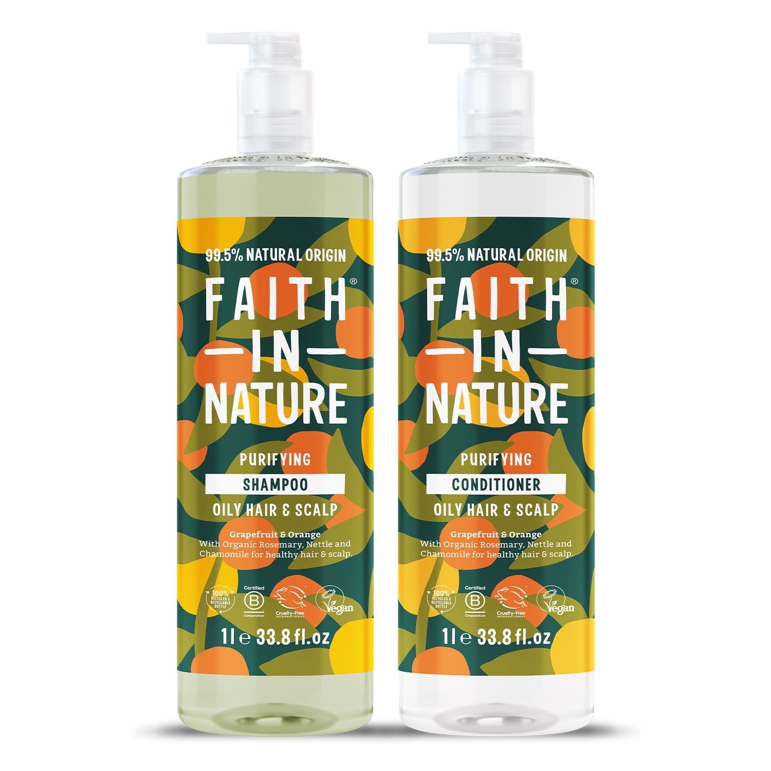 Faith In Nature Natural Shampoo & Conditioner Set - Vegan & Cruelty ...