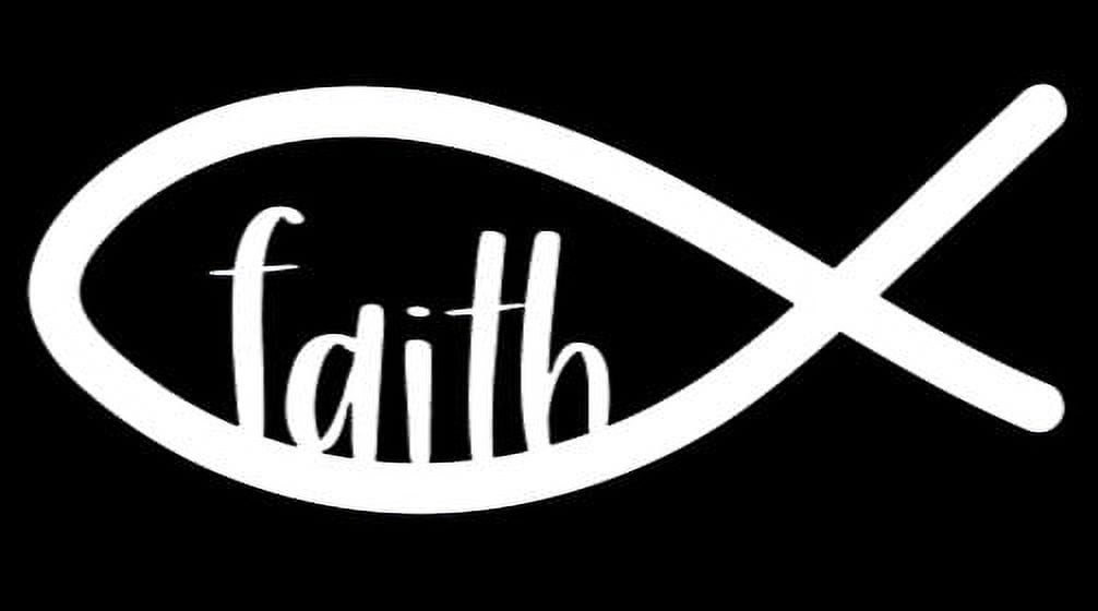 Faith Inside Fish - Car Window - Premium Vinyl Decal/Sticker - Walmart.com