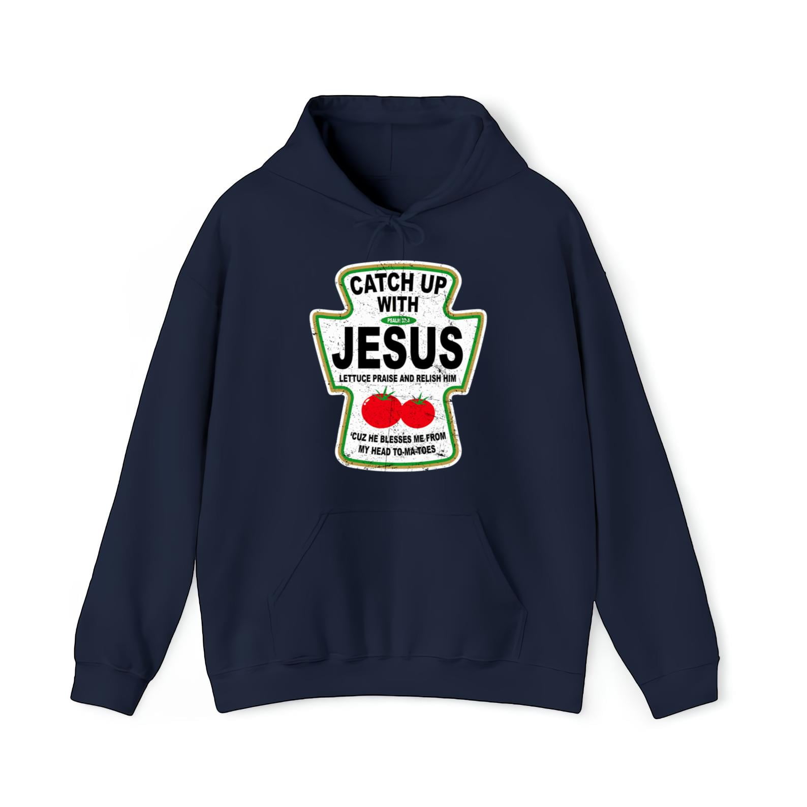 Faith-Inspired Catch Up With Jesus Ketchup Novelty Men's Short Sleeve ...