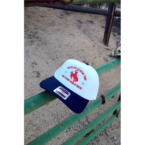 Faith Inspired Embroidered 5 Panel Hat Western Theme Graphic Design ...