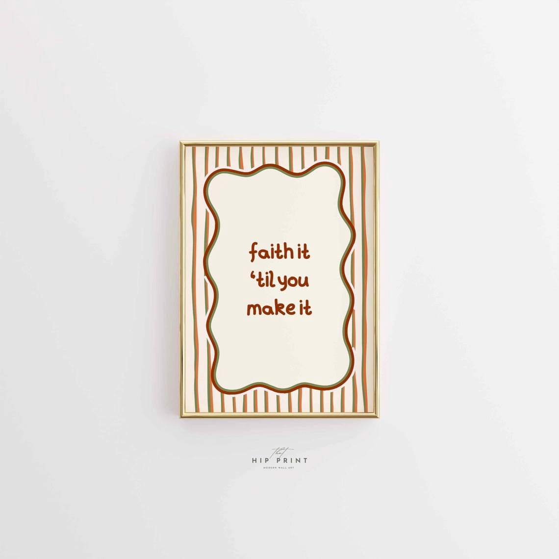 Faith It Til You Make It Print, Modern Christian Decor, Unframed Paper ...