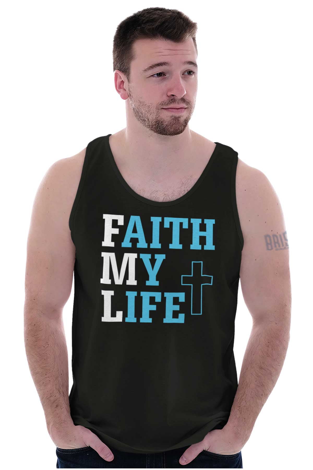 Faith Life Religious Jesus Christ God Unisex Plus Size Tank Top Brisco ...