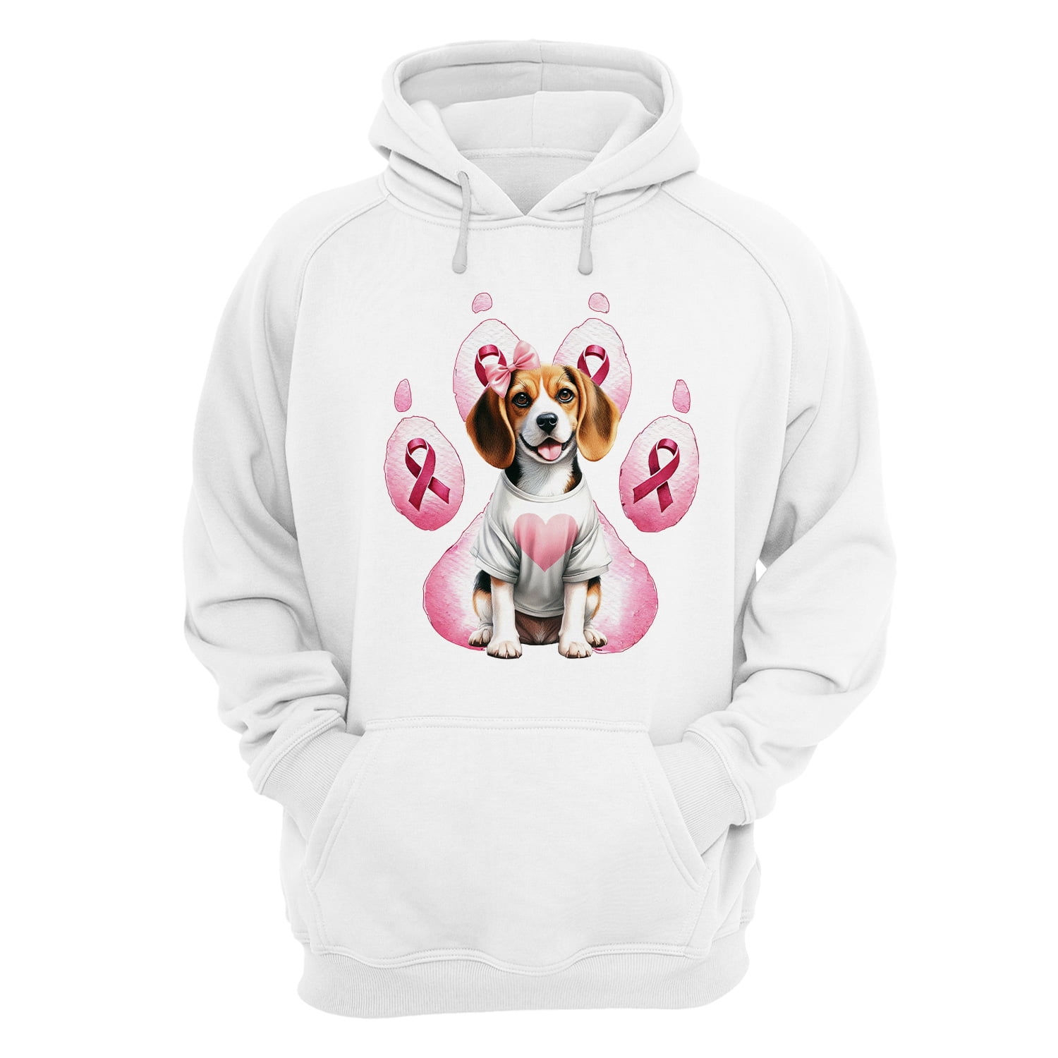 Faith Love Hope Beagle Breast Cancer Awareness Survivor Hoodie Unisex ...
