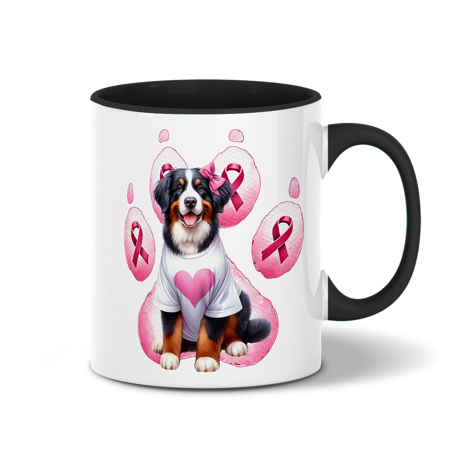 Faith Love Hope Bernese Mountain Dog Breast Cancer Awareness Survivor ...