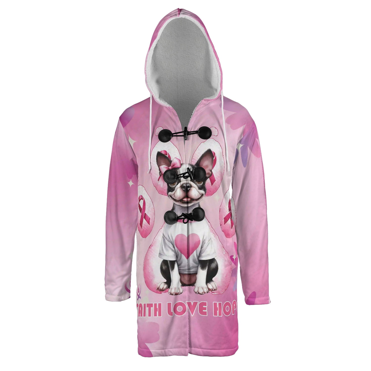 Faith Love Hope Boston Terrier Breast Cancer Awareness Survivor All ...