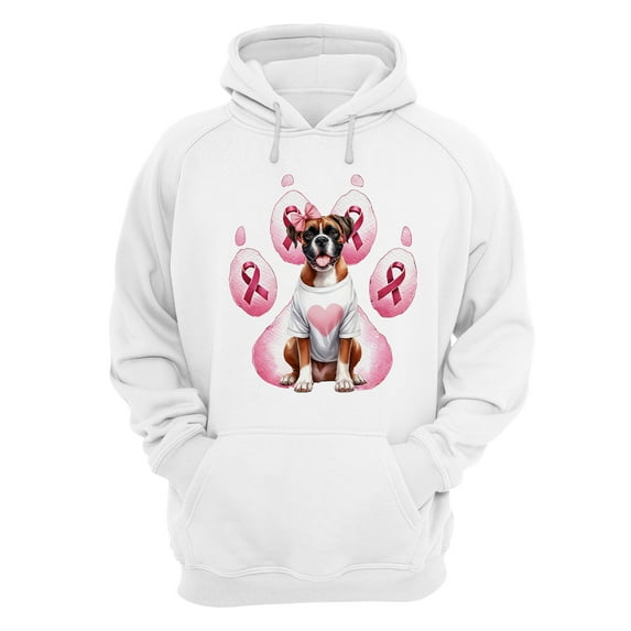 Faith Love Hope Boxer Breast Cancer Awareness Survivor Hoodie Unisex ...