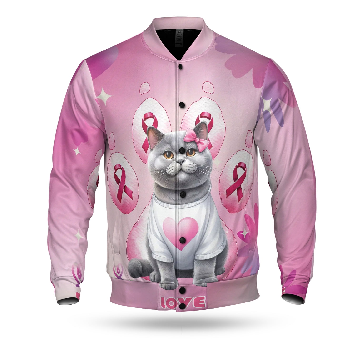 Faith Love Hope British Shorthair Breast Cancer Awareness Survivor All ...