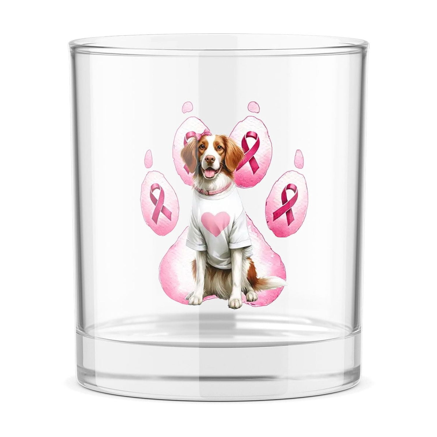 Faith Love Hope Brittany Spaniel Breast Cancer Awareness Survivor 11oz ...