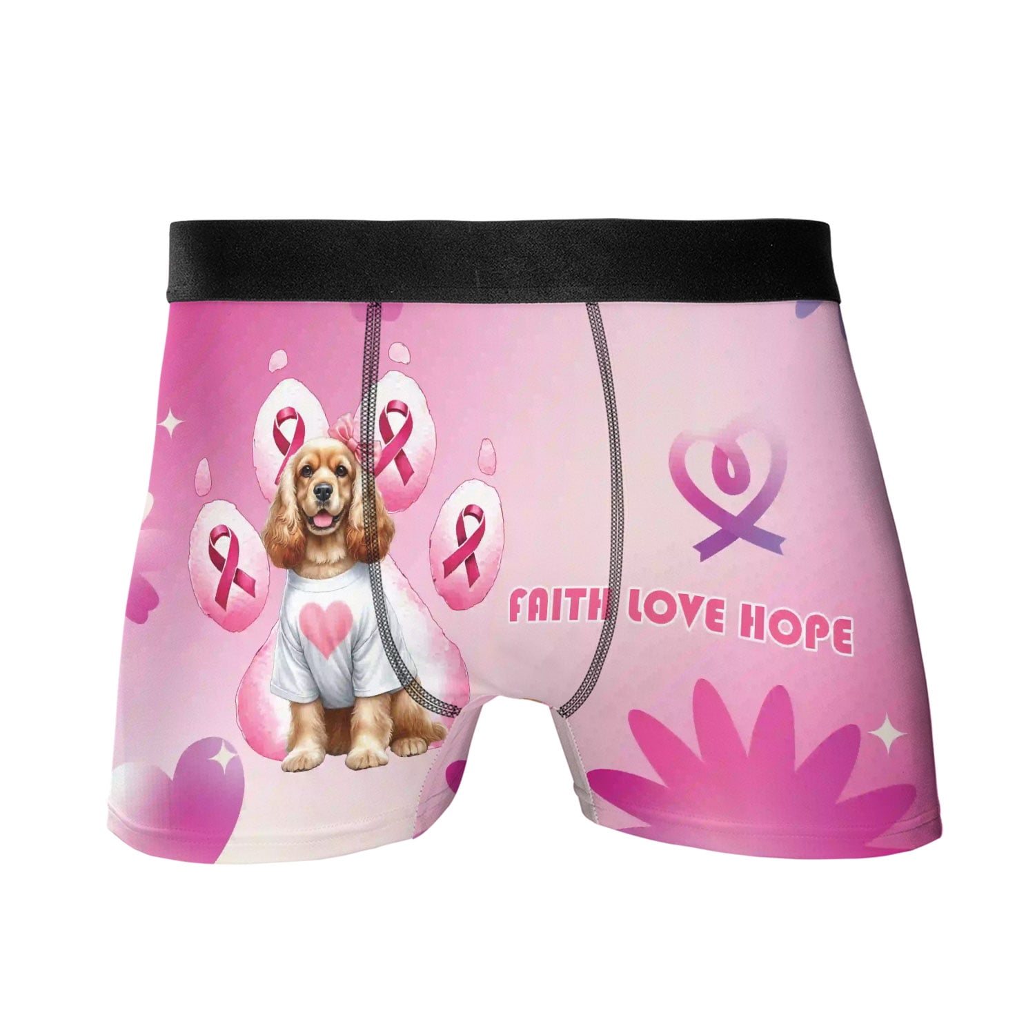 Faith Love Hope Cocker Spaniel Breast Cancer Awareness Survivor All ...