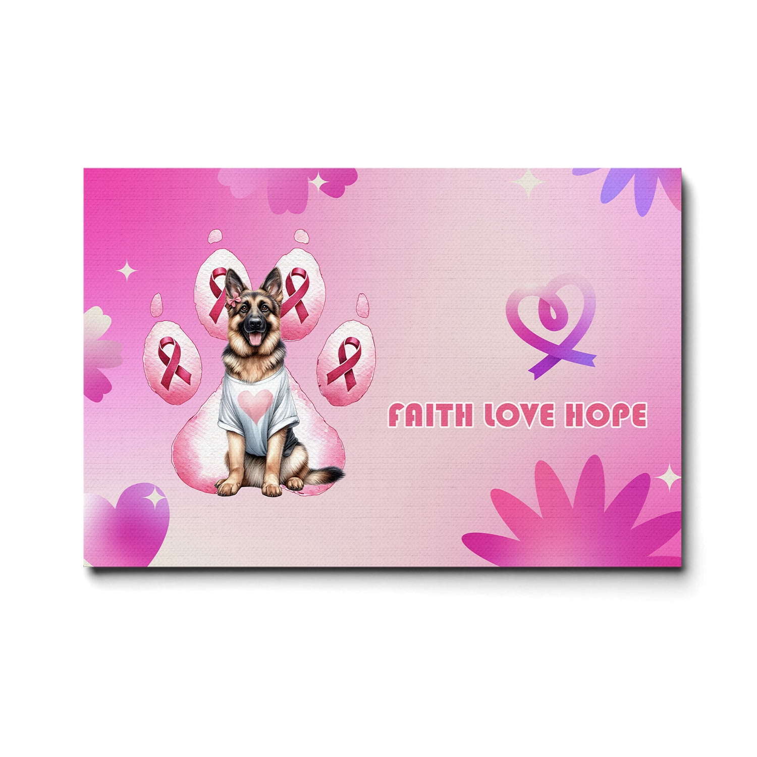 Faith Love Hope German Shepherd Breast Cancer Awareness Survivor ...