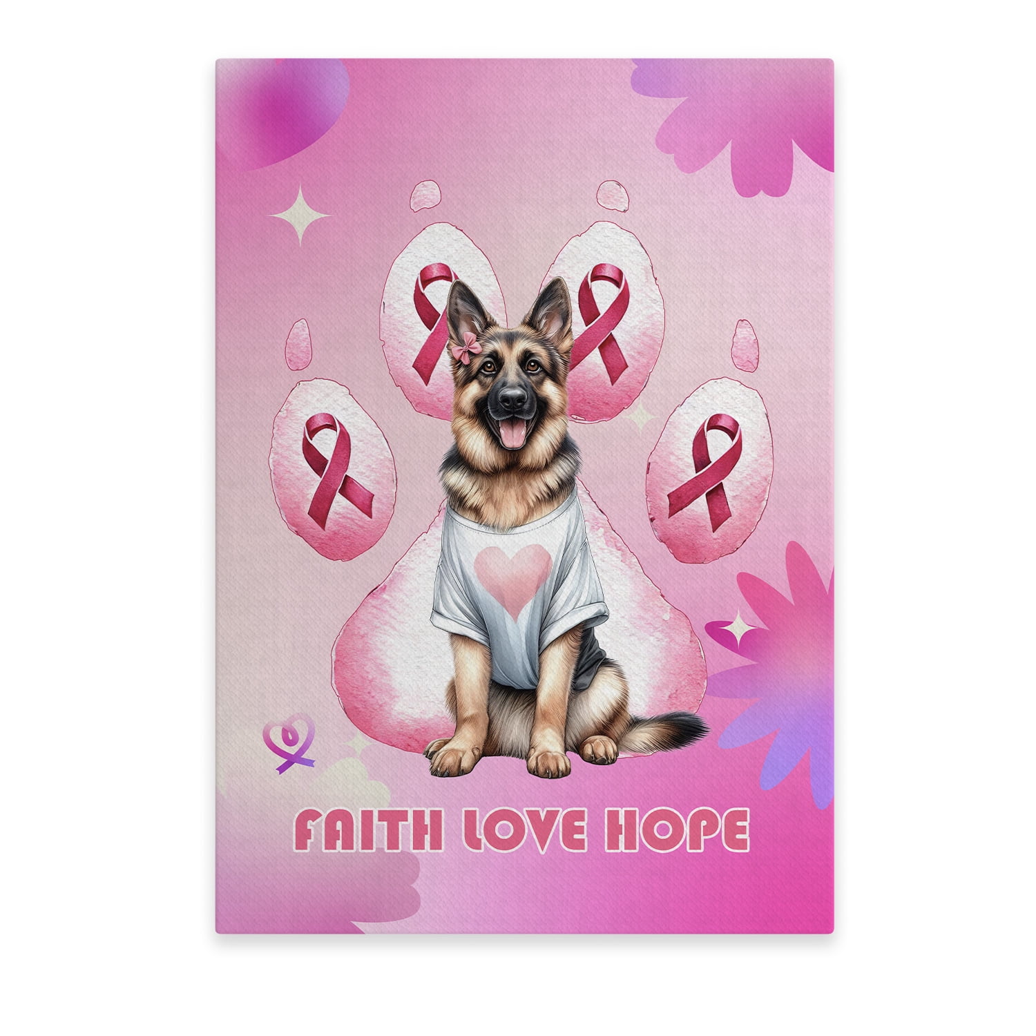 Faith Love Hope German Shepherd Breast Cancer Awareness Survivor ...