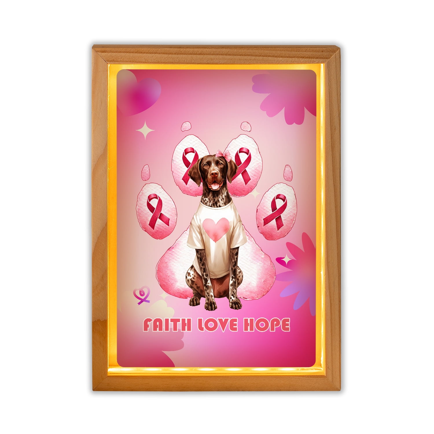 Faith Love Hope German Shorthaired Pointer Breast Cancer Awareness ...