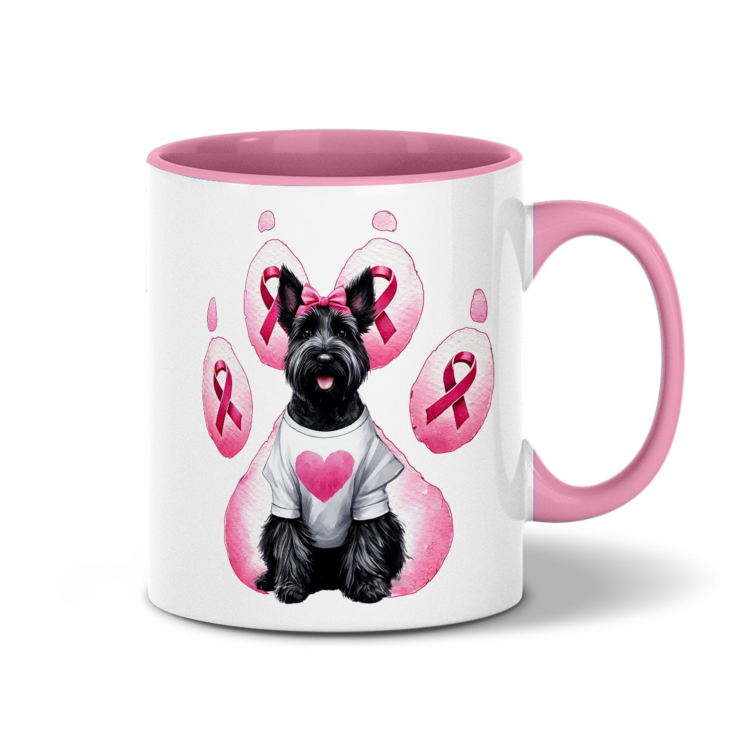 Faith Love Hope Scottish Terrier Breast Cancer Awareness Survivor 11oz ...
