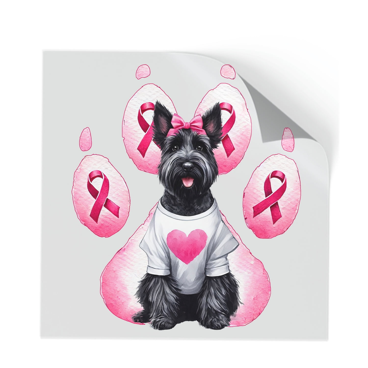 Faith Love Hope Scottish Terrier Breast Cancer Awareness Survivor ...