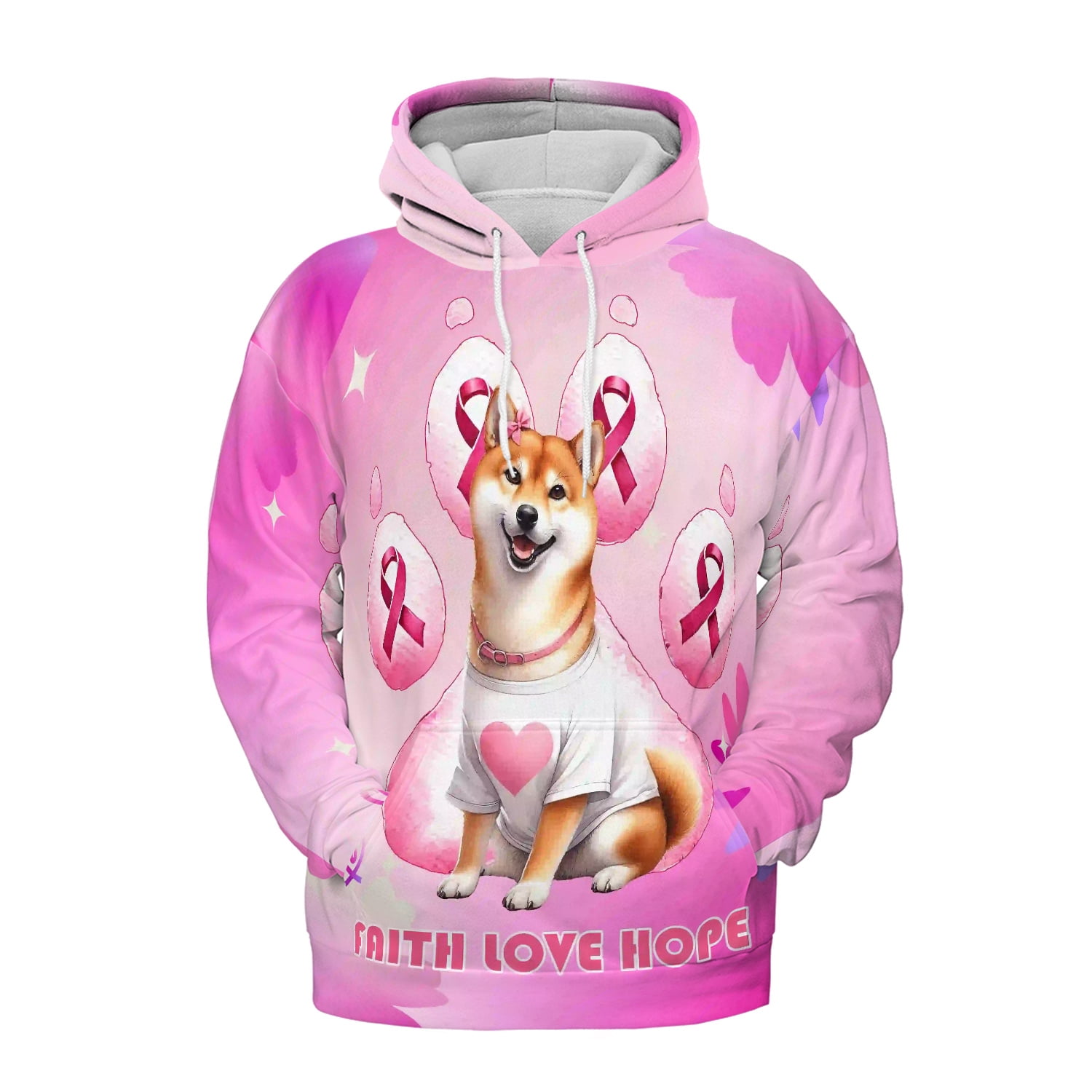 Faith Love Hope Shiba Inu Breast Cancer Awareness Survivor All Over ...