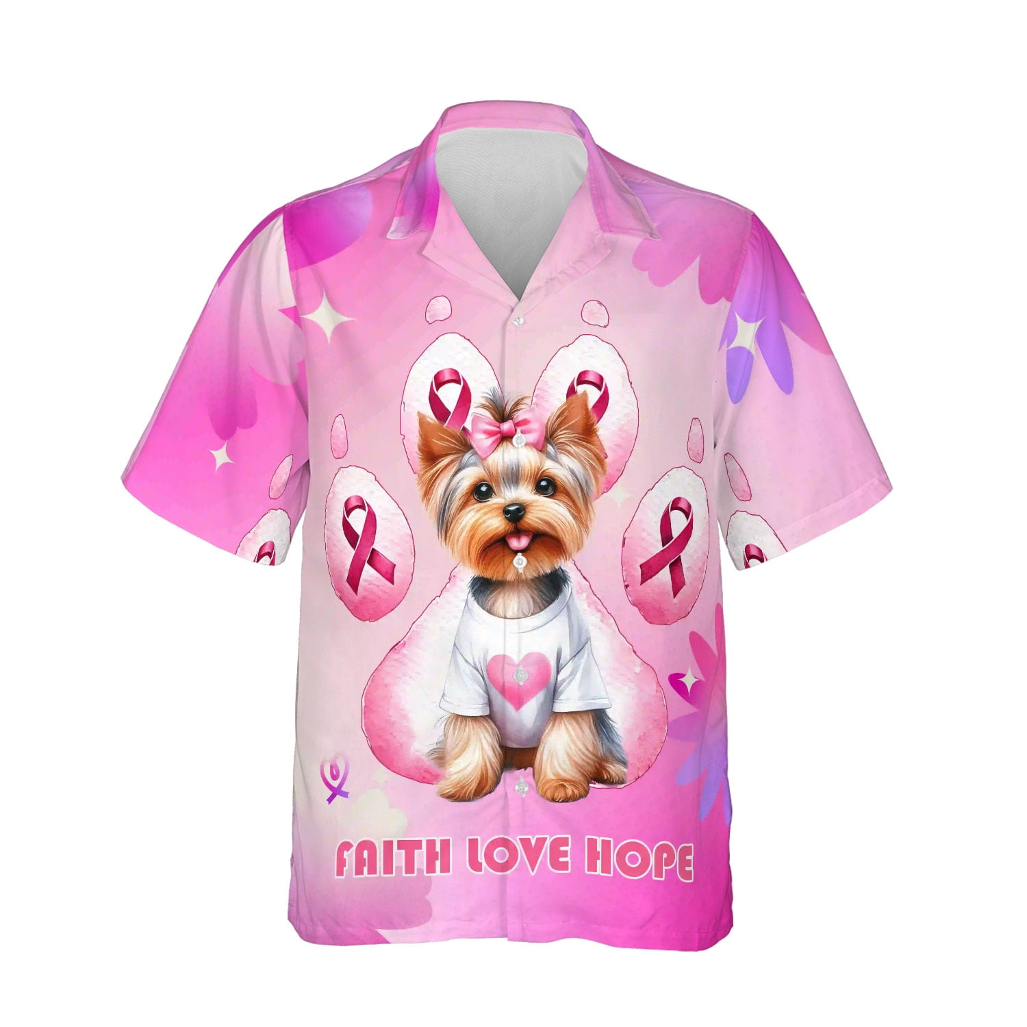 Faith Love Hope Yorkshire Terrier Breast Cancer Awareness Survivor ...