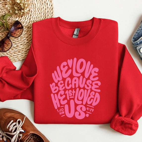 Faith Love Valentine Sweatshirt Christian Theme - Walmart.com