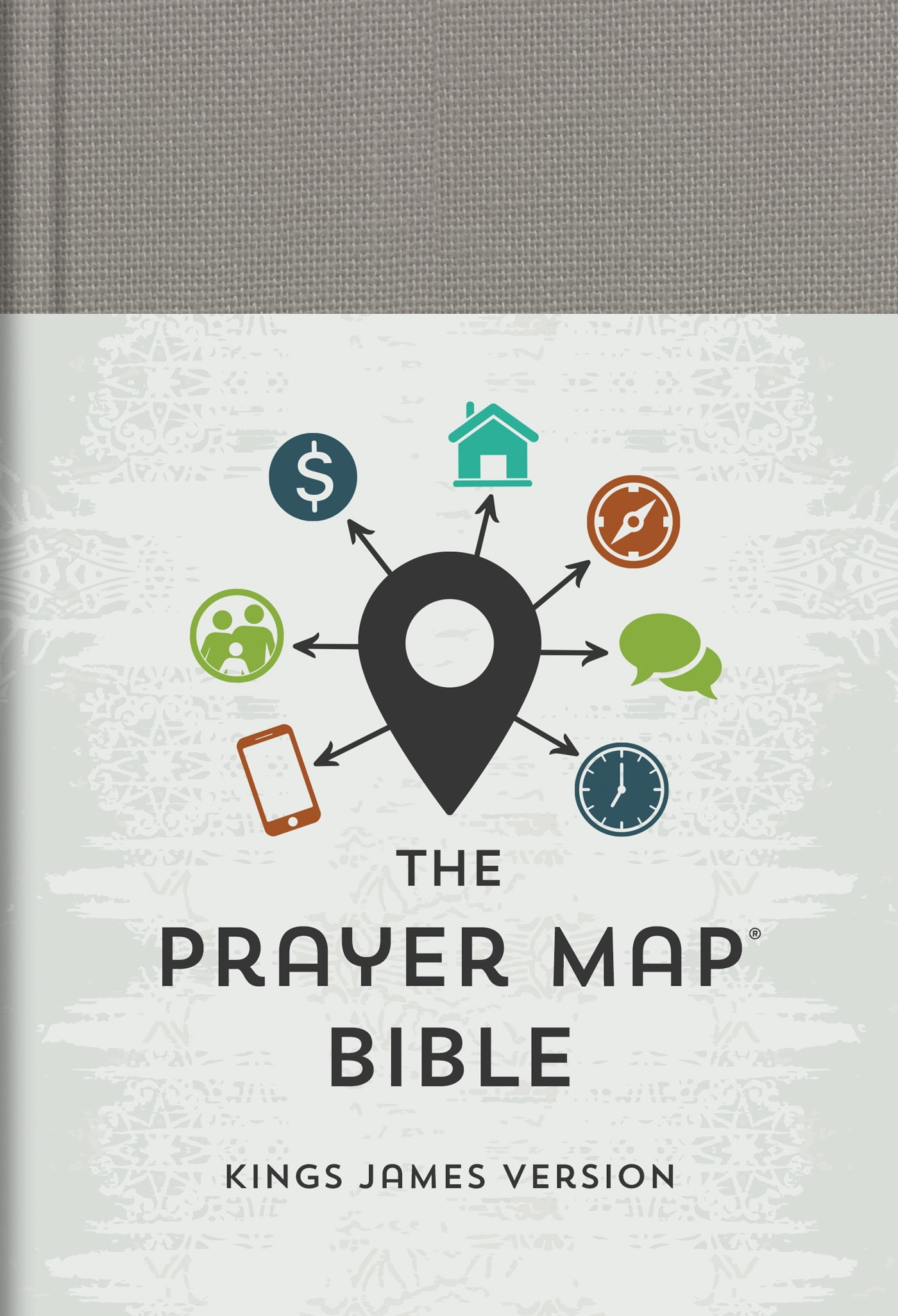 Faith Maps: The KJV Prayer Map® Bible [Gray Weave] (Hardcover ...