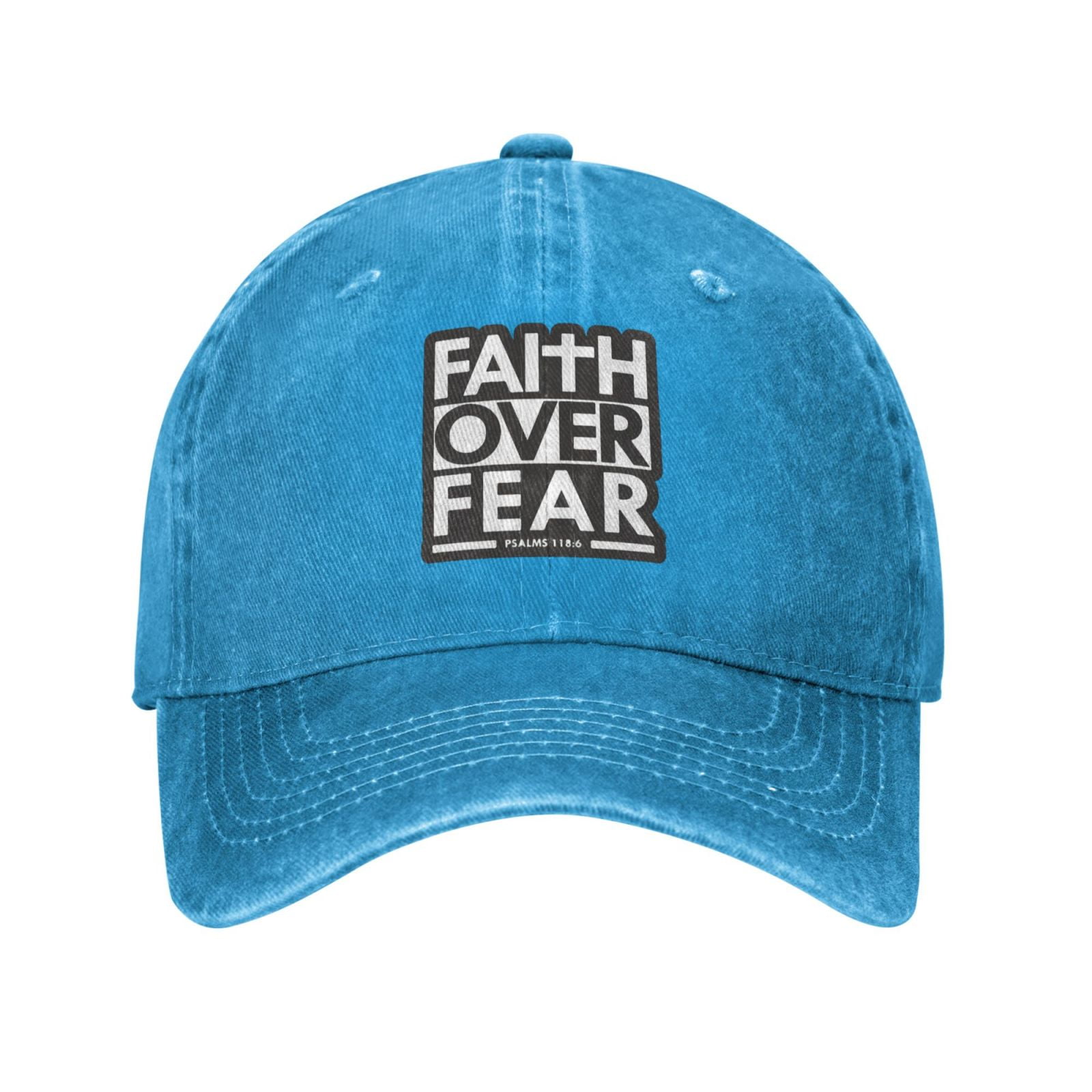 Faith Over Fear Adult Adjustable Classic Washed Casquette Cap Hat ...