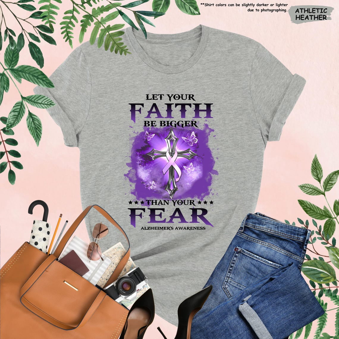 Faith Over Fear Alzheimer's Awareness Shirt, Together We Can Fight the ...