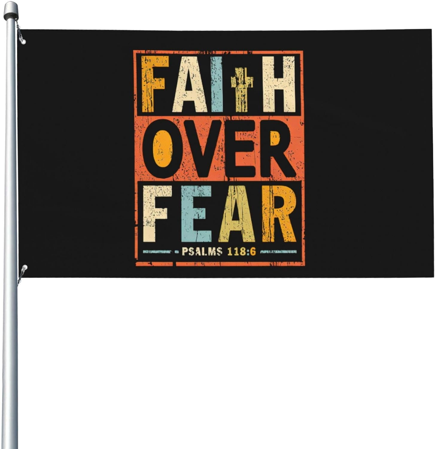 Faith Over Fear Bible Scripture Verse Christian Flag Built For Outdoor ...
