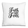 Faith Over Fear Bible Verse Black Graphic Christian Pillow - Walmart.com