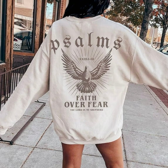 Faith Over Fear Christian Crewneck Christian Shirt Christian Streetwear ...