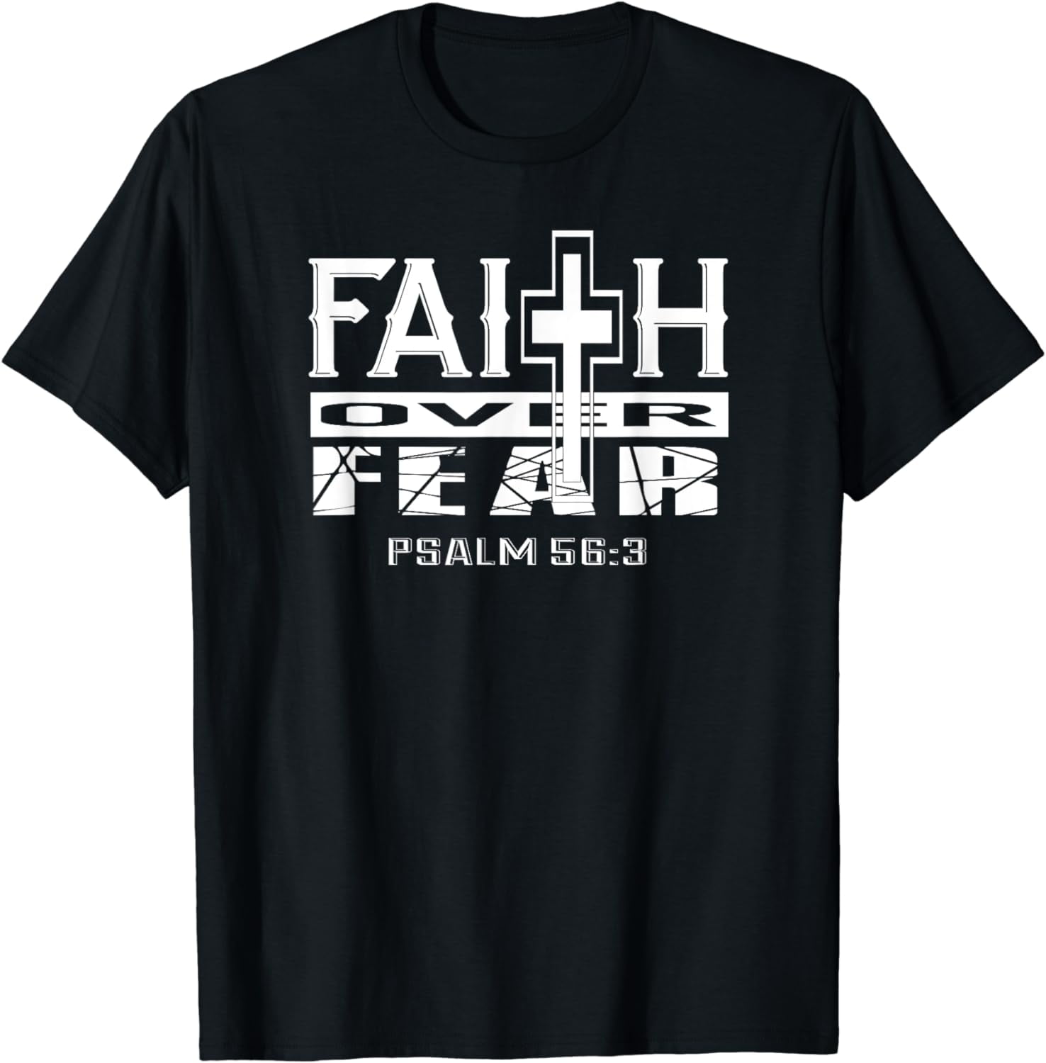 Faith Over Fear Christian Inspiring Bible Verse T-Shirt - Walmart.com