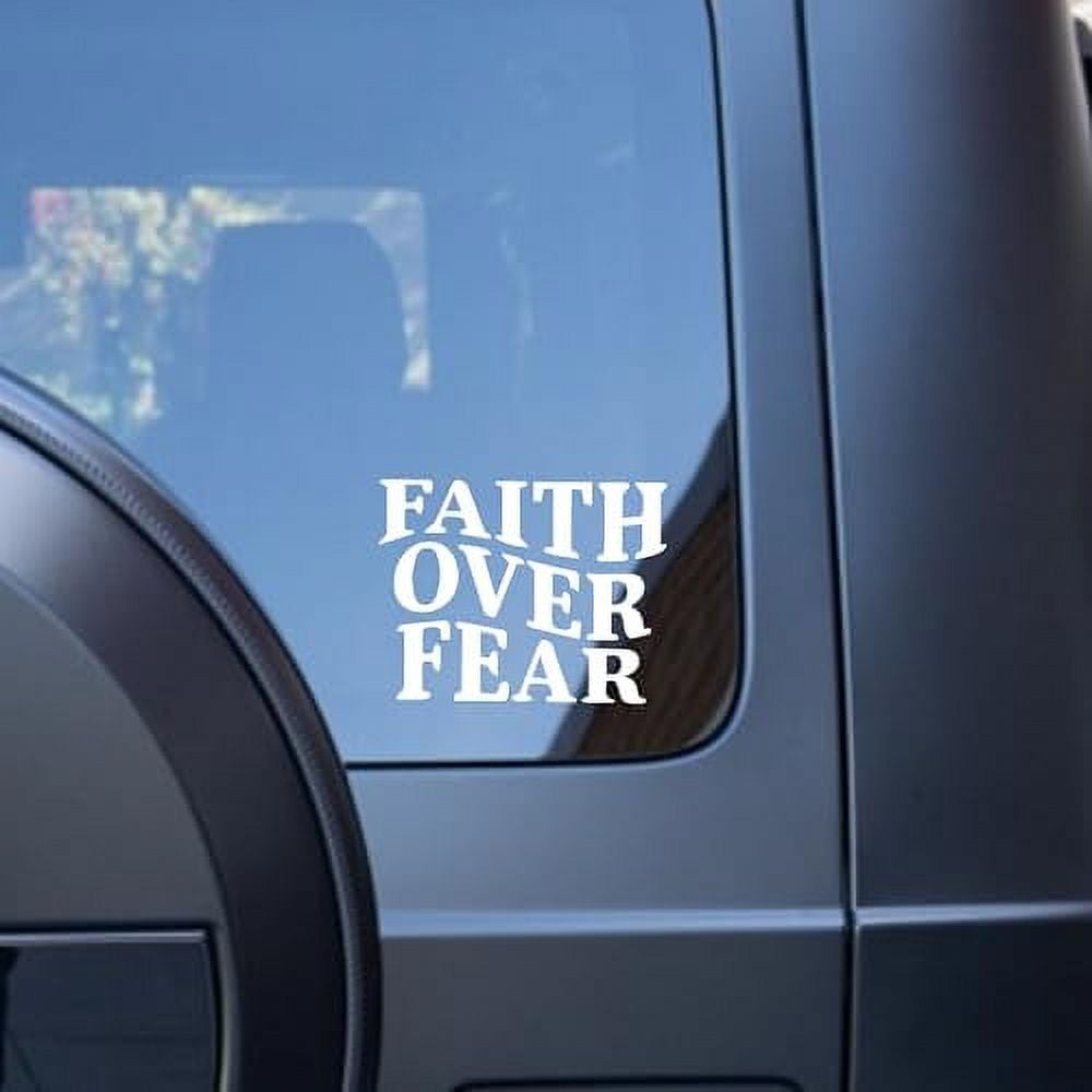 Faith Over Fear - Funny Car Vinyl Decal Bumper Sticker for Car, Wall ...