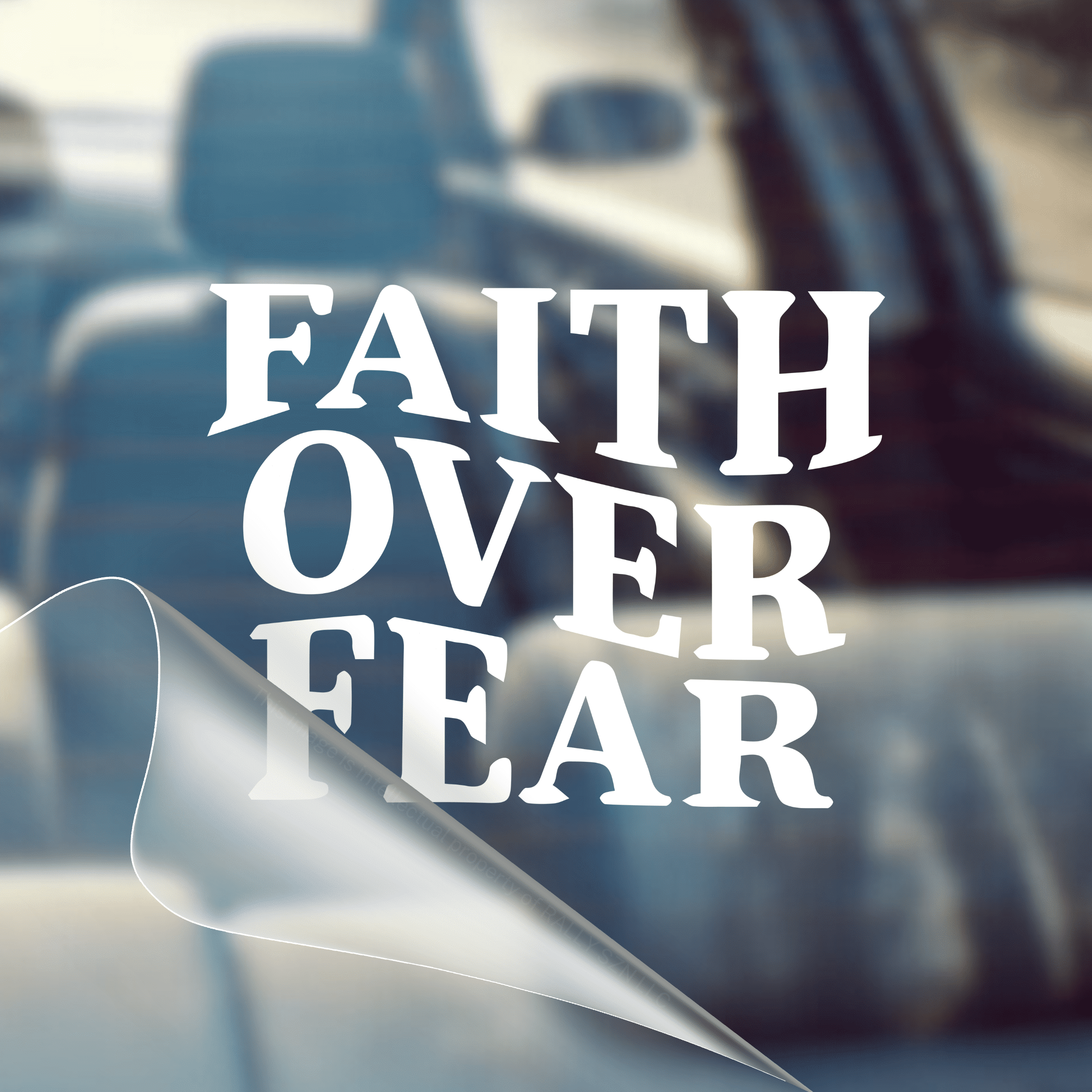Faith Over Fear - Funny Car Vinyl Decal Bumper Sticker for Car, Wall ...
