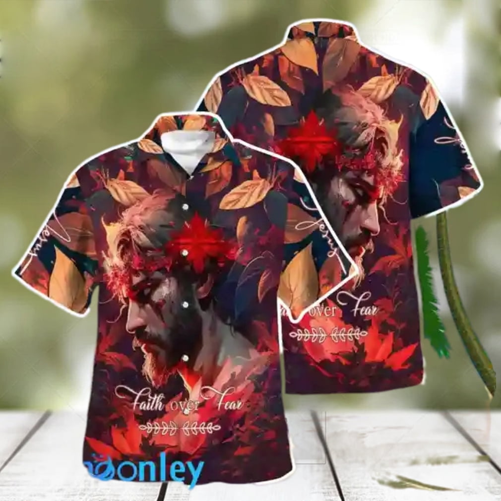 Faith Over Fear Jesus Hawaiian Shirt - Walmart.com