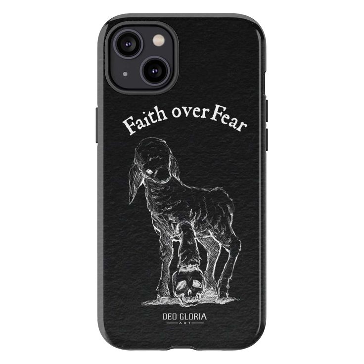 Faith Over Fear Lamb on Skull Deo Gloria Christian Phone Case ...