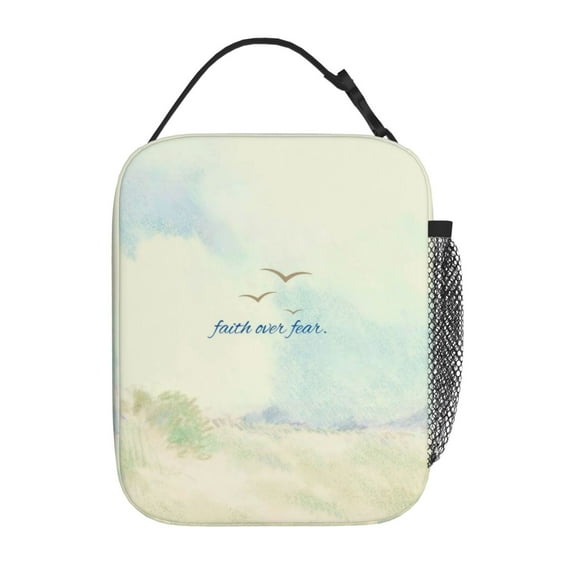 Faith Over Fear. Lunch Bag Tote Bag Portable Insulated Lunch Box For ...