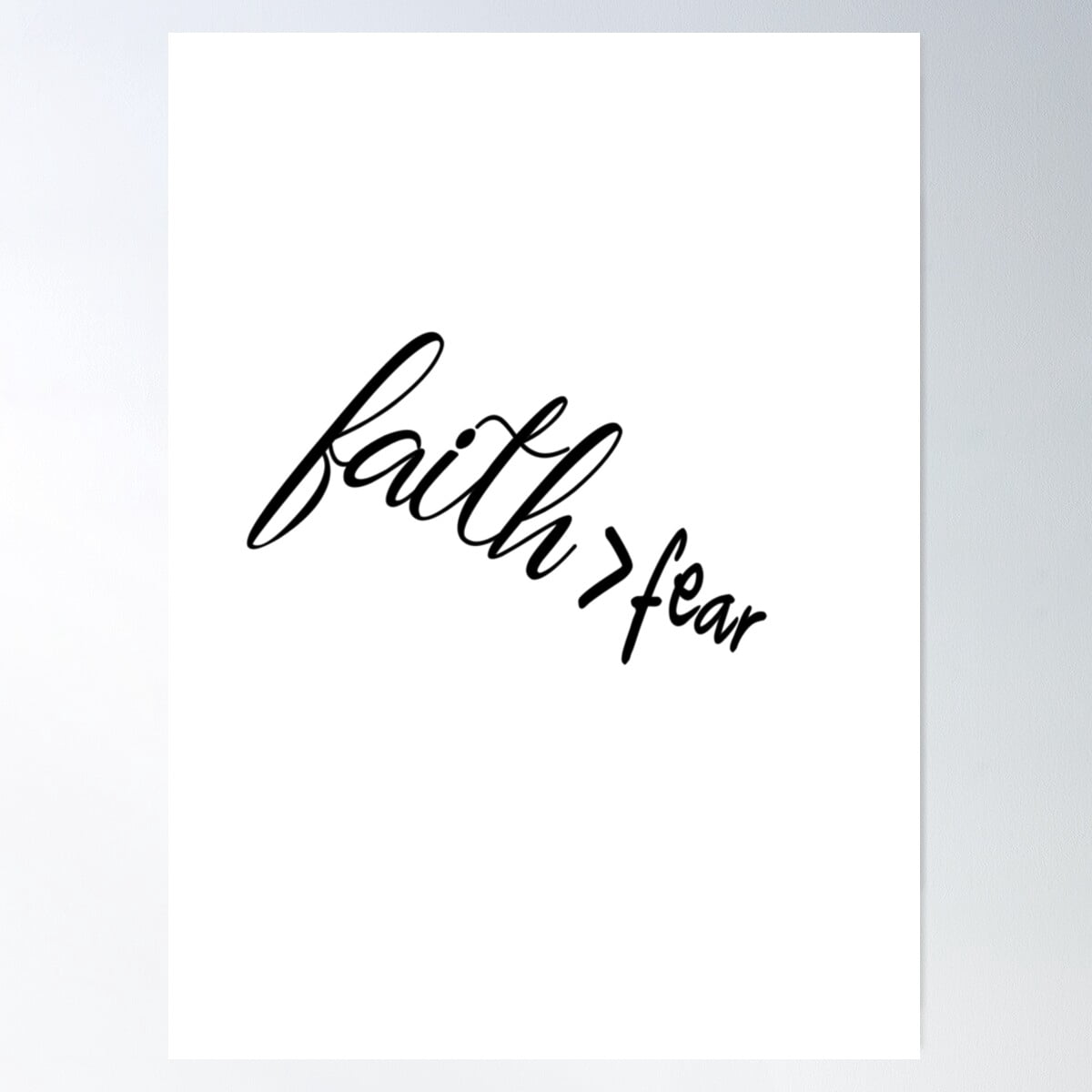 Faith Over Fear Poster Wall Art, Modern Wall Decor For Living Room ...