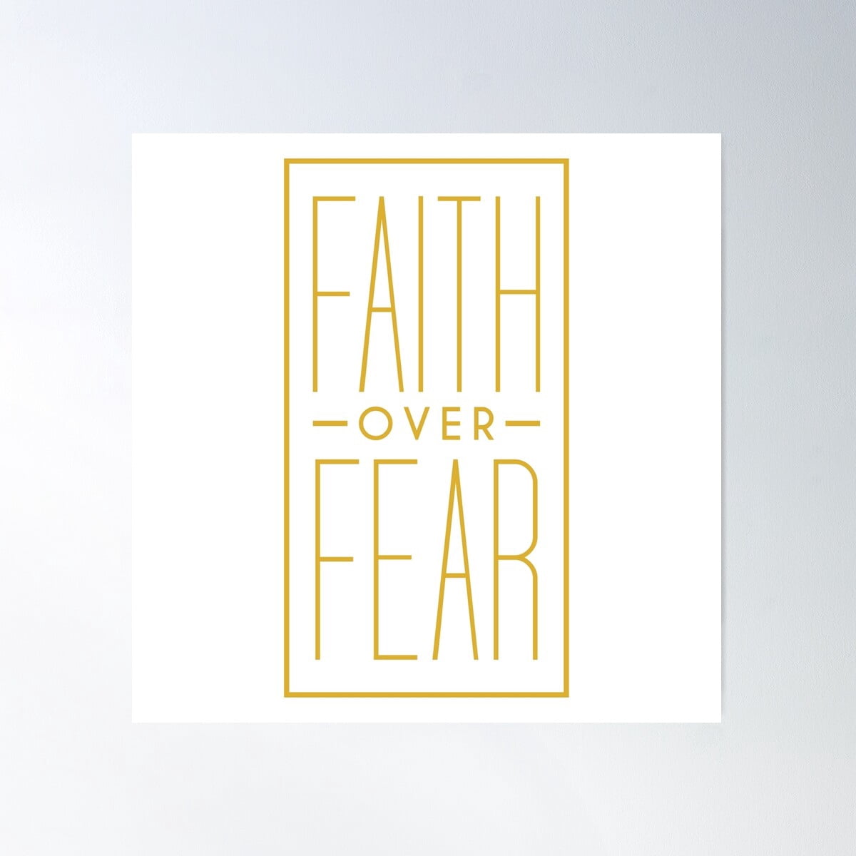 Faith Over Fear Poster Wall Art, Modern Wall Decor For Living Room ...