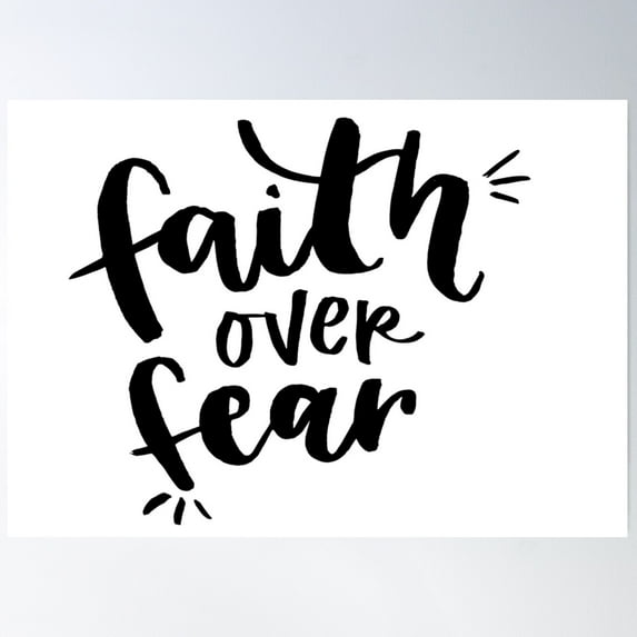 Faith Over Fear Poster Wall Art, Modern Wall Decor For Living Room ...