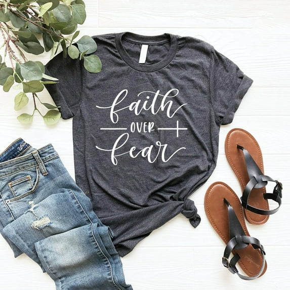 Faith Over Fear Shirt, Christian Shirts, Faith Shirt, Religious Shirt ...