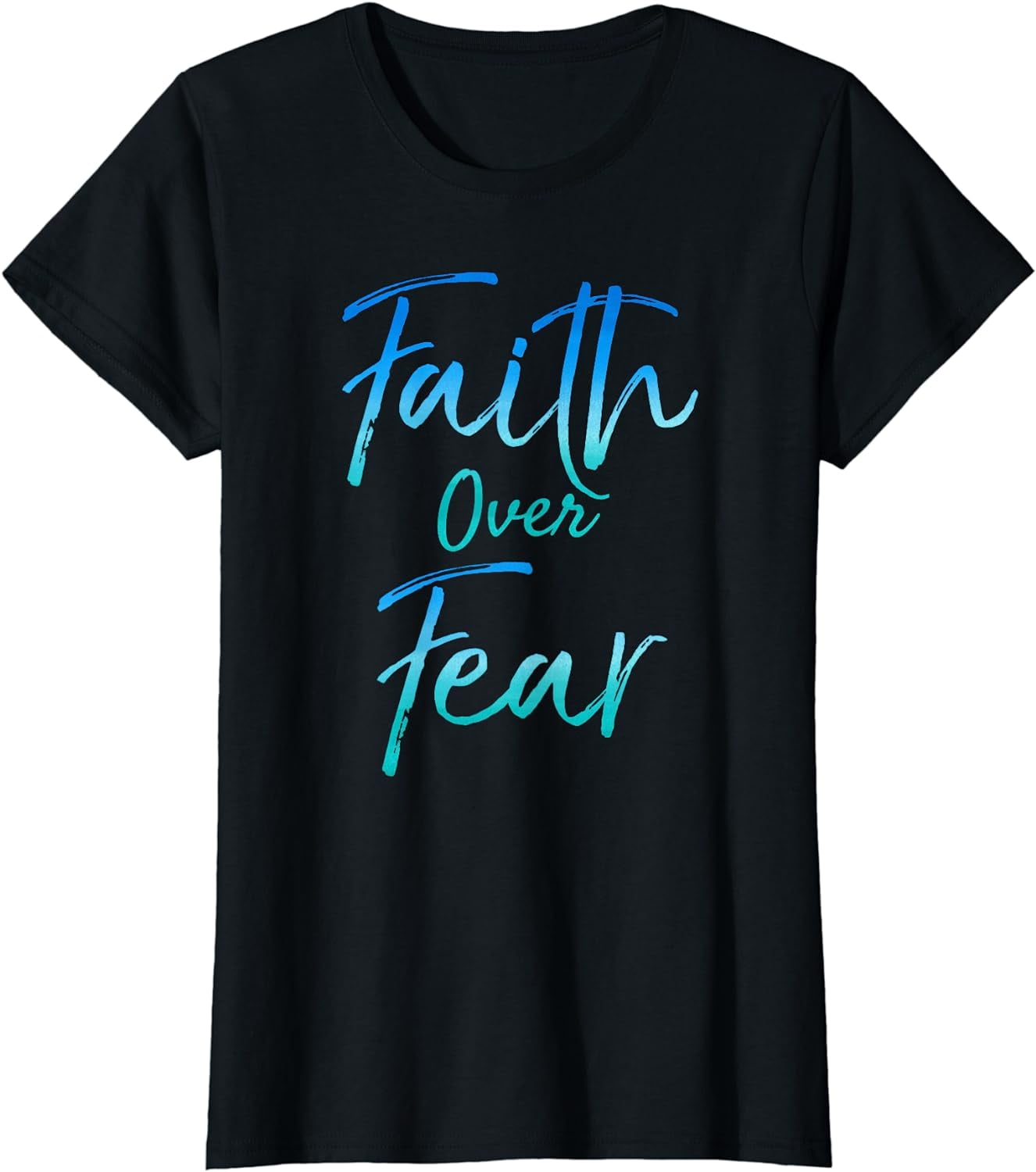 Faith Over Fear Shirt Vintage Inspirational Bold Christian - Walmart.com